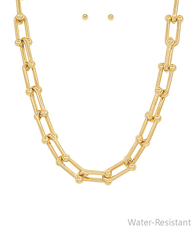 The U Shaped Link Necklace – Crescent and Main