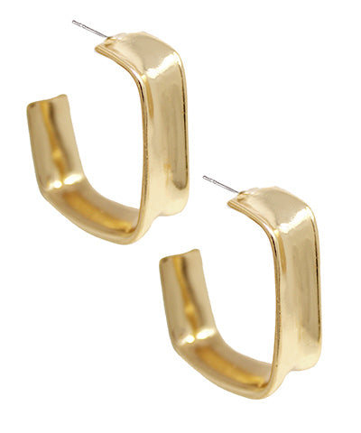 Gold Square Hoops – Crescent and Main